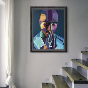 2PAC Tupac Shakur Praying Vector Art Poster Music Poster Canvas Print ...