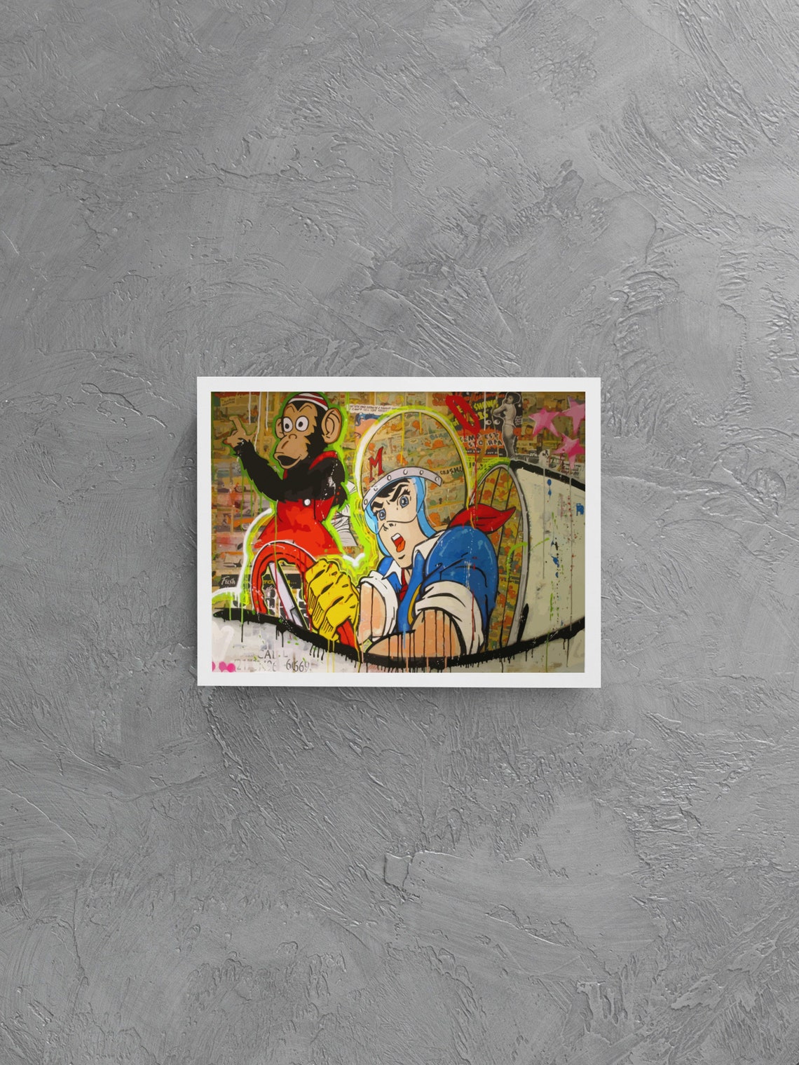 Speed Racer, Alec Monopoly Poster, Print, Canvas, Graffiti Painting ...