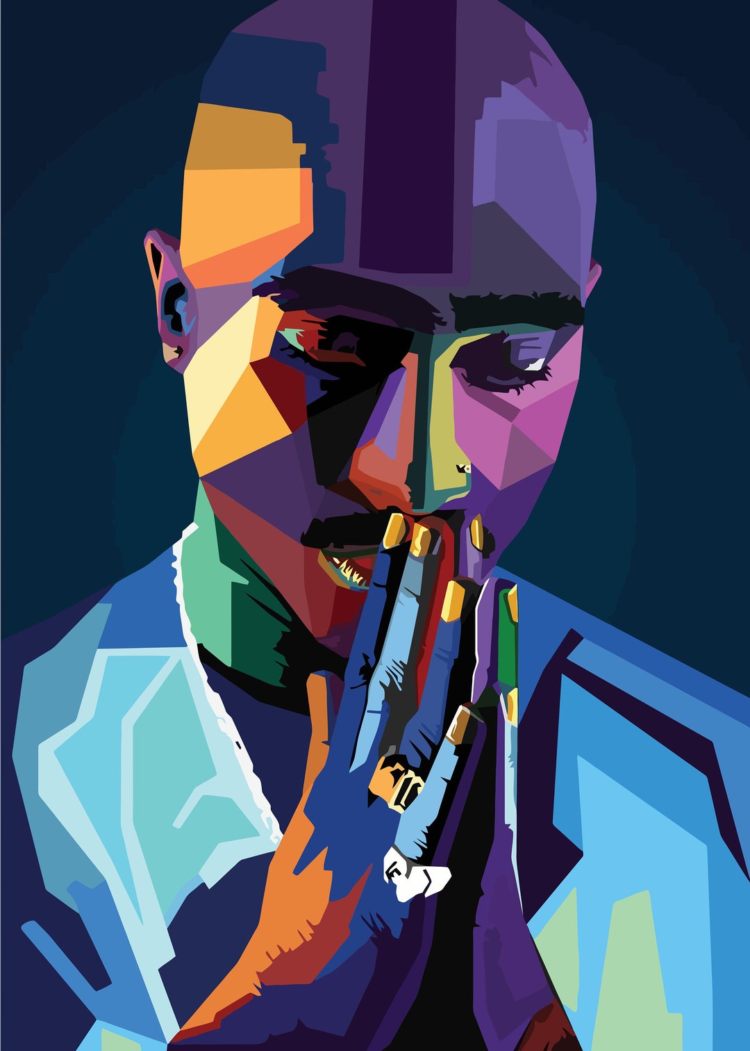 2PAC Tupac Shakur Praying Vector Art Poster Music Poster Canvas Print ...