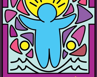 Keith Haring Jesus - Etsy