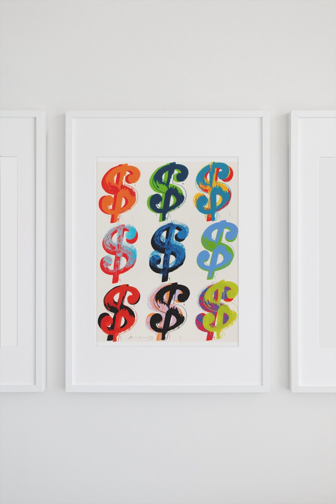 Andy Warhol Dollar Sign Poster Print Art Canvas Wallart Quad ...