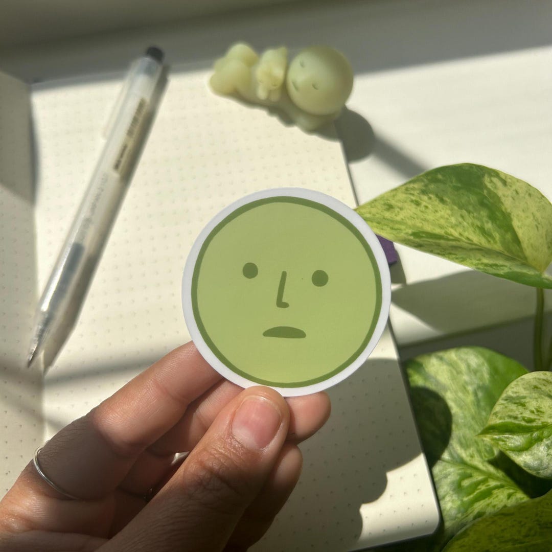 Smiski Face Sticker: Handmade Matte Vinyl Die Cut for Planner, Journal ...