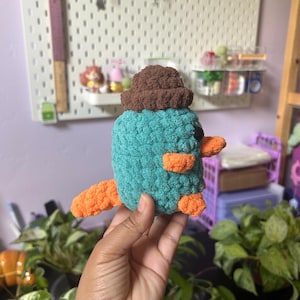 Perry the Platypus Crochet Plushie | Phineas and Ferb, Ducky Momo Plush ...