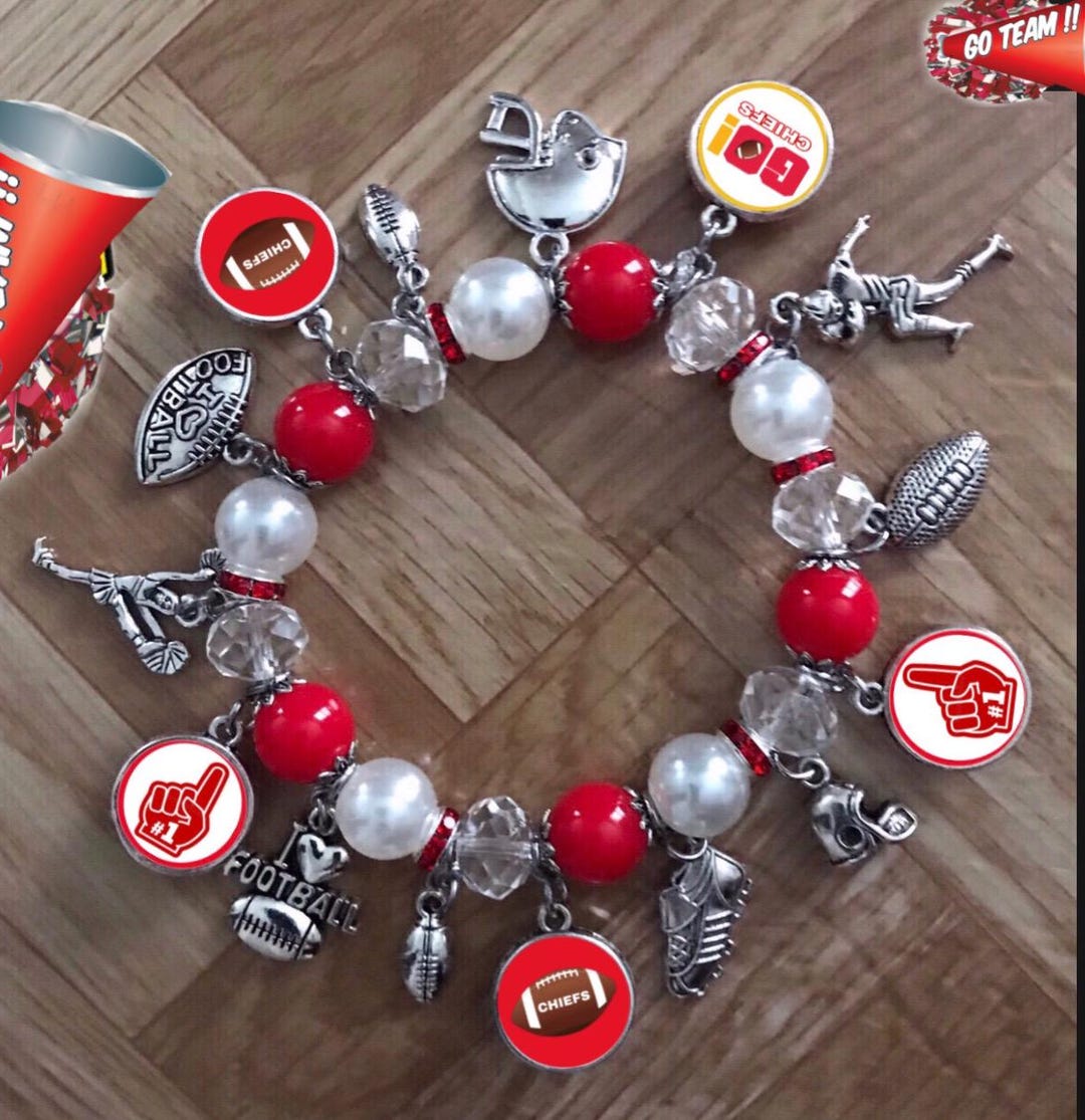 Kansas City Chiefs Charm Bracelet - Etsy