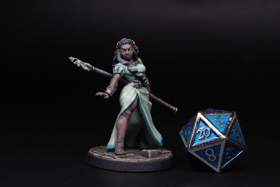 Female Human Sorcerer/wizard Miniature Hand Painted - Etsy
