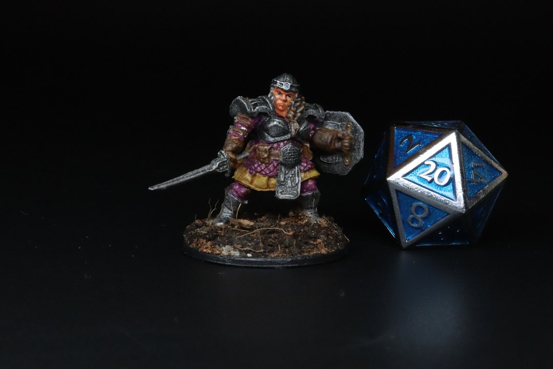 Female Dwarf Fighter Miniature - Hand Painted - Etsy