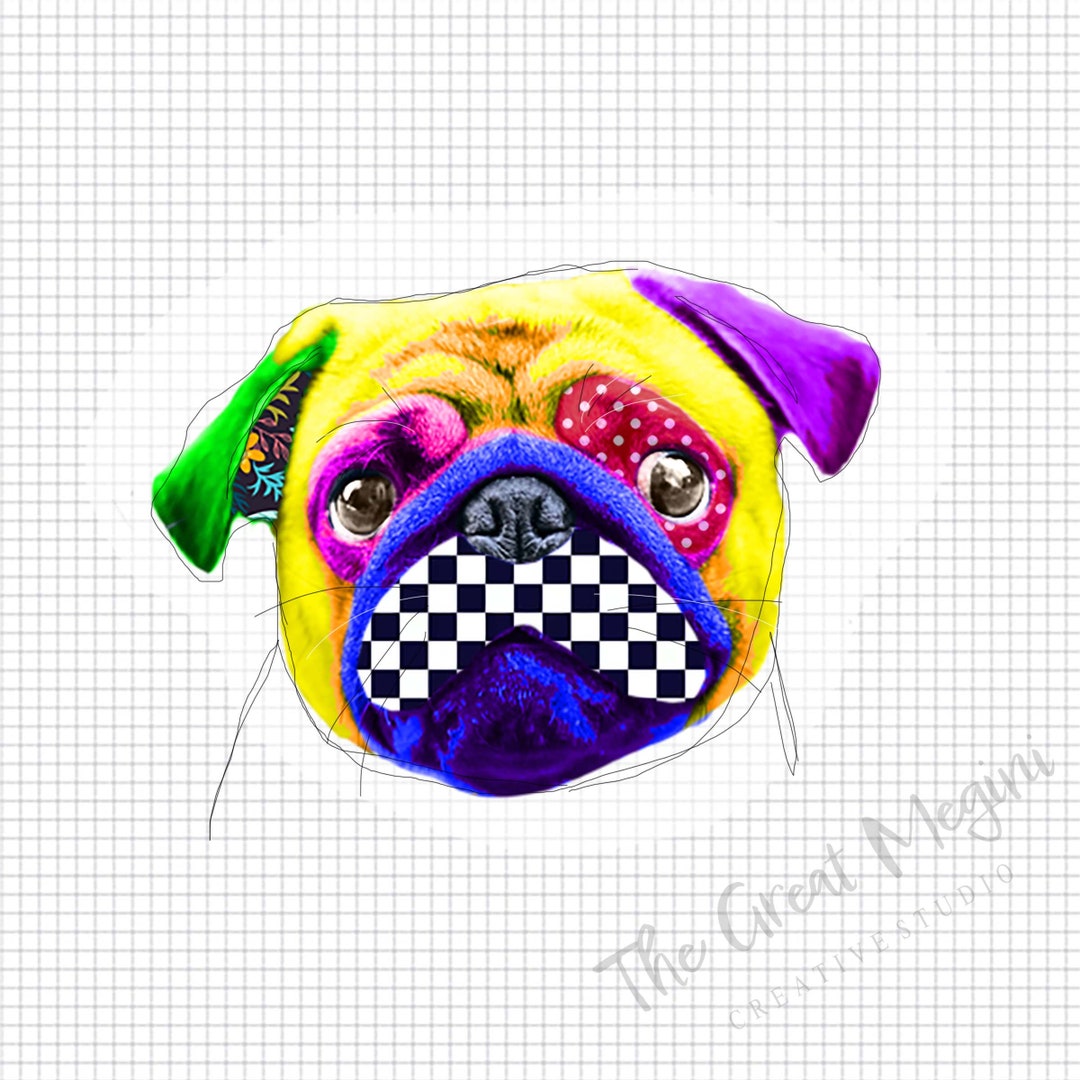 Pug Collage Print - Etsy