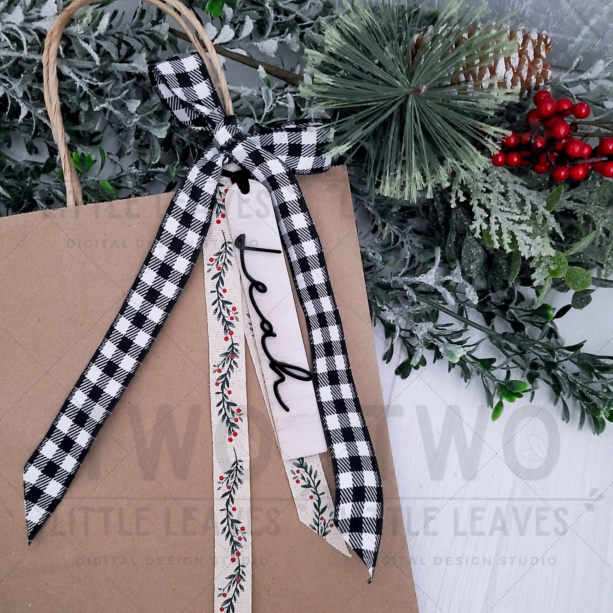 Christmas Stocking Tag SVG Gift Tag SVG Name Tags SVG - Etsy