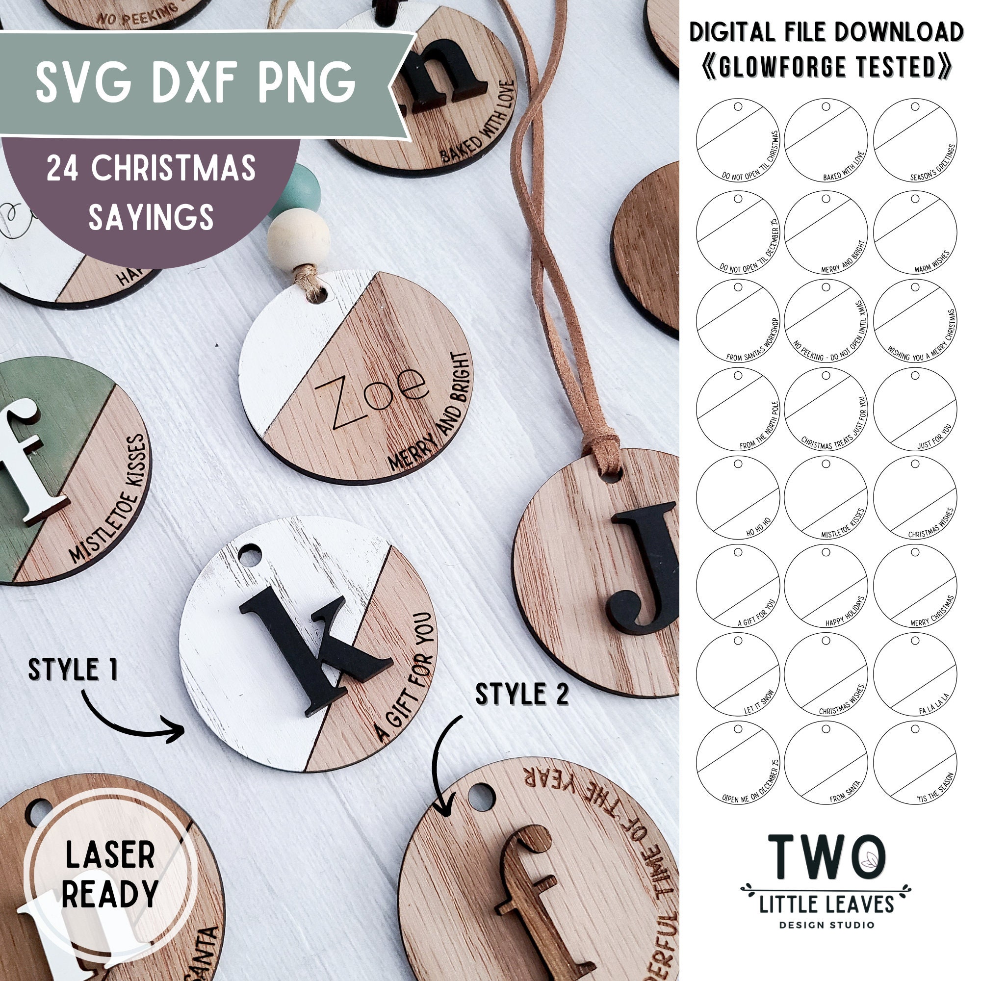 Holiday Gift Tags SVG Christmas Gifttags SVG Minimalist - Etsy