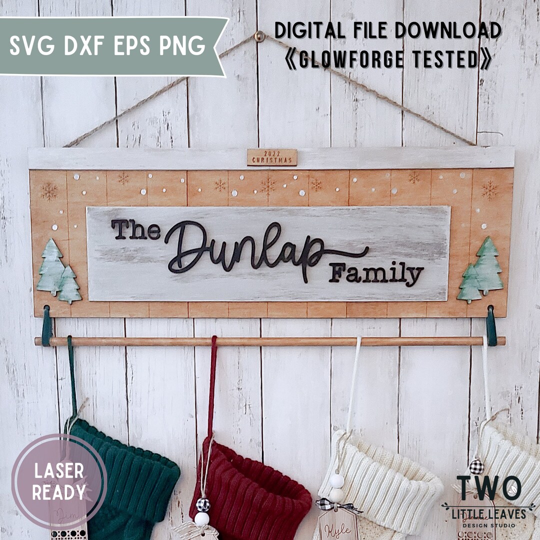 Personalized Family Stocking Holder Sign SVG | Family Sign SVG ...