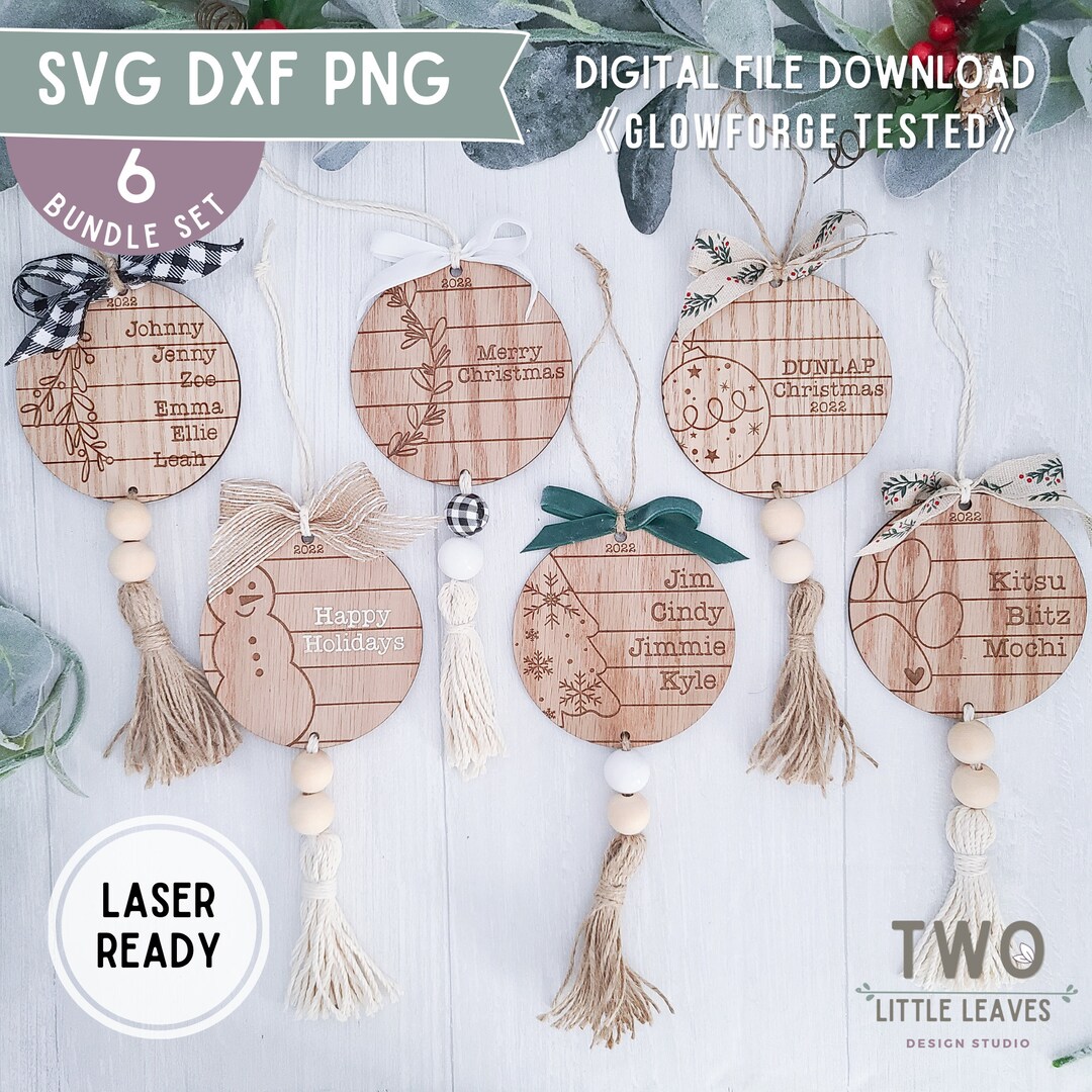 Adornos navideños SVG / Adorno familiar personalizado SVG / Adorno ...