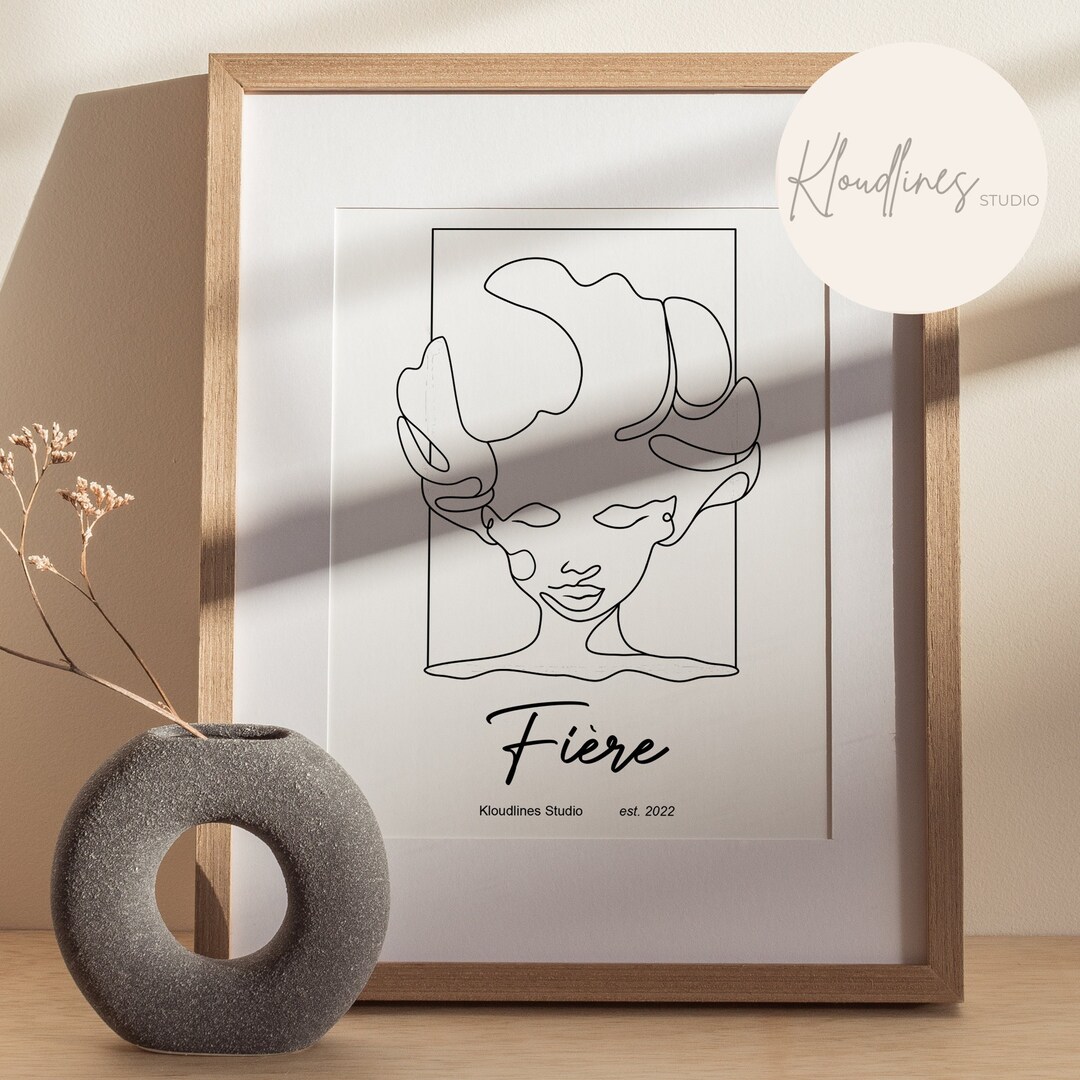 Imani | Proud Black Woman Art, Afro Woman Art, Face Line Art ...