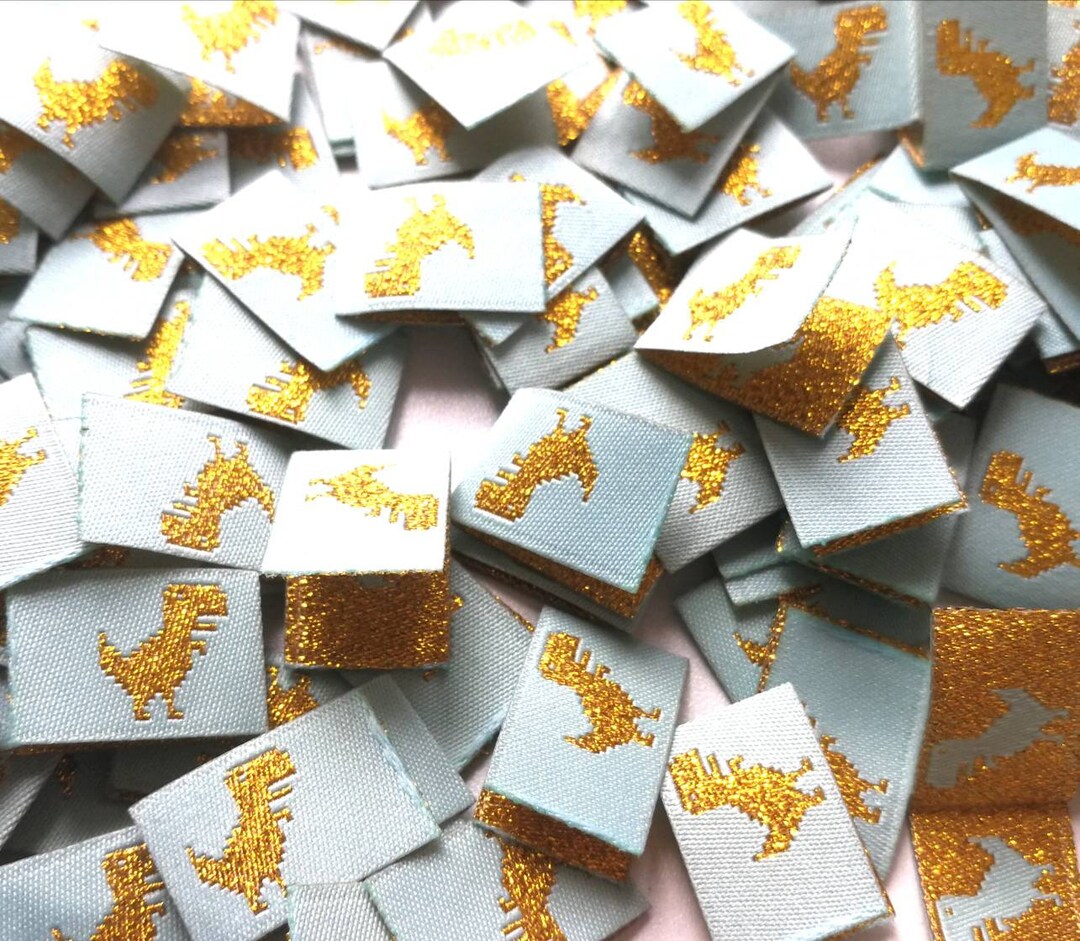 DINO Woven Labels (x 8 Pieces) - Etsy
