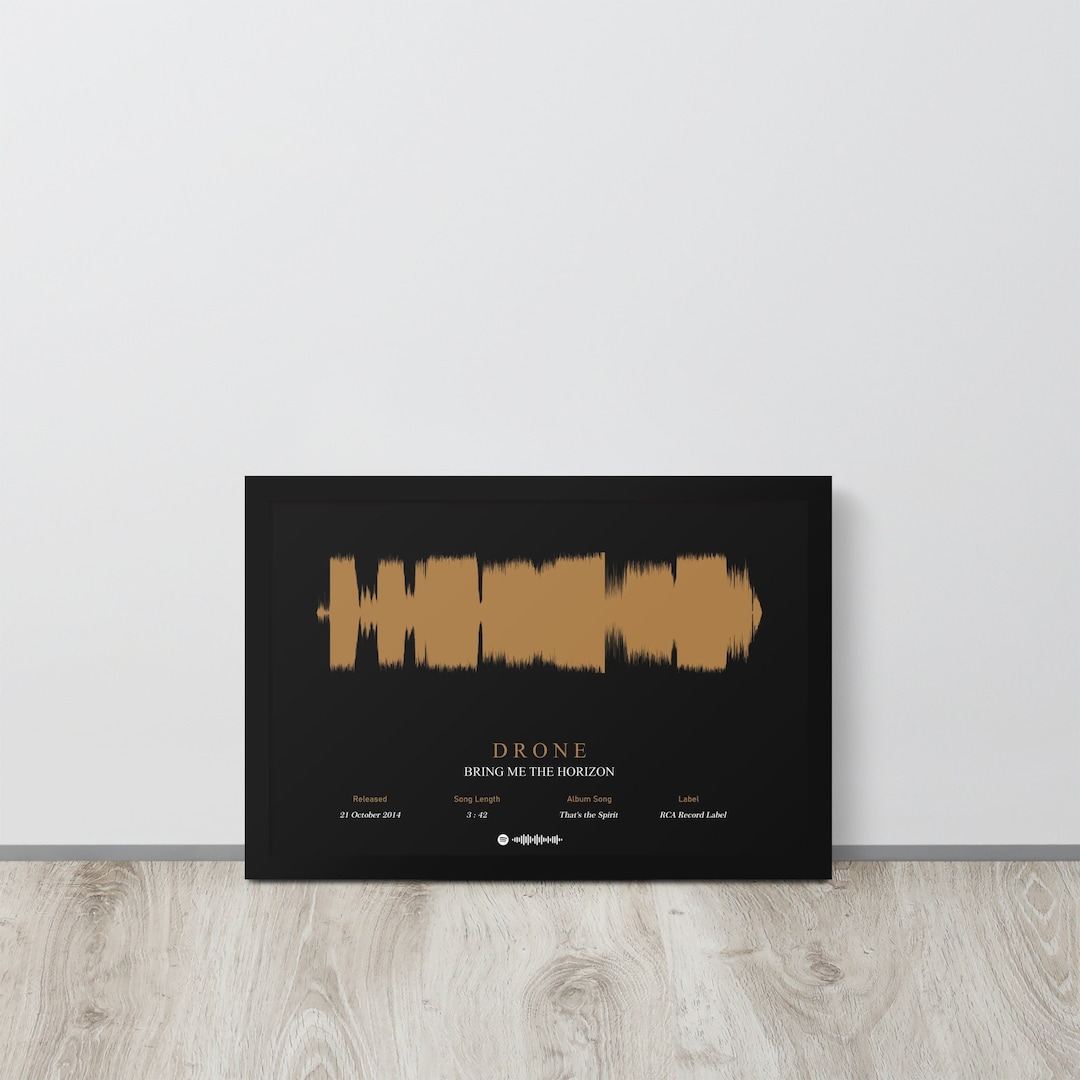 Custom Soundwave Print With QR Spotify, Custom Soundwave Design, Add ...