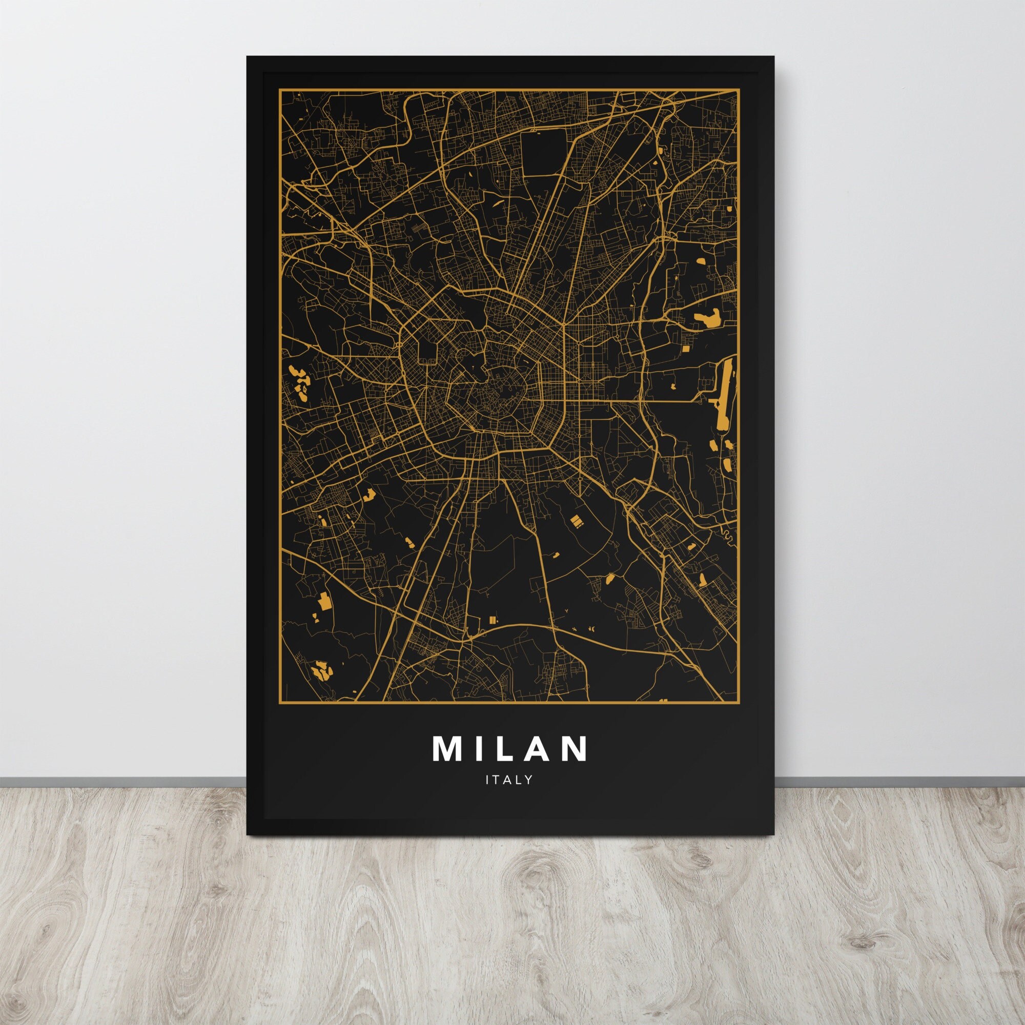 Milan Map, Milan Map Print, Minimalist, Italy, Home, Map Poster, Wall ...