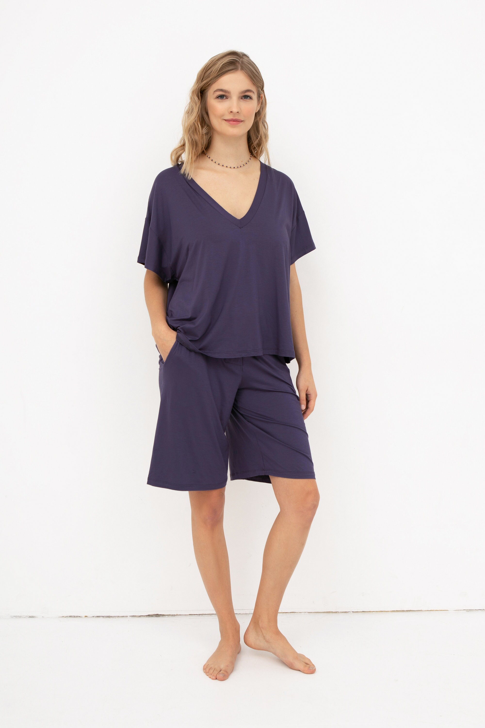 Bamboo Relaxed Sleep Set, Women Sleepwear Bamboo Pajamas Ladies ...