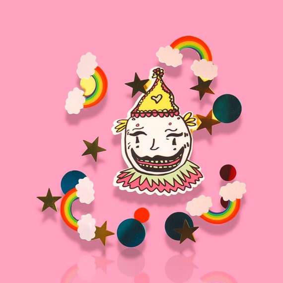 Paper Stickers, Labels & Tags Stickers Jokes On Me Clown Sticker etna ...