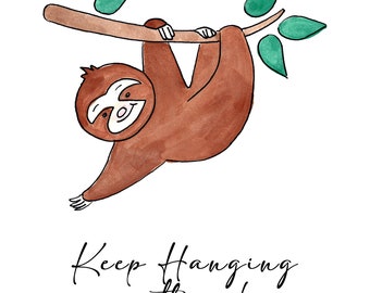 Sloth Get Well Card | Etsy