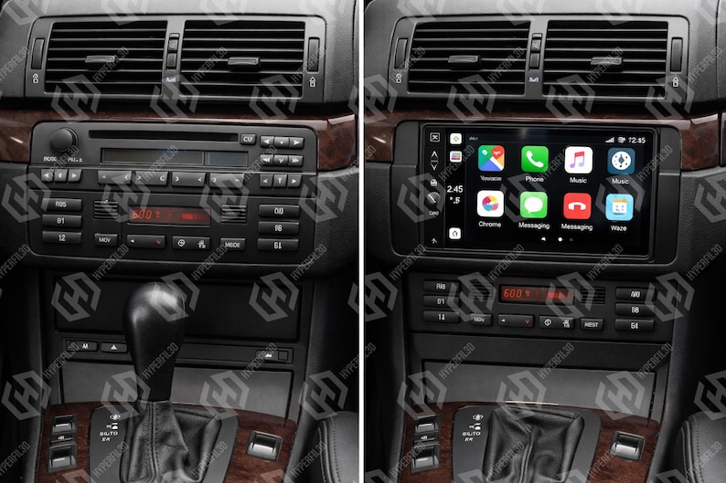 BMW E46 AC Relocation Bracket | Console Frame | Support for 2-DIN Radio ...