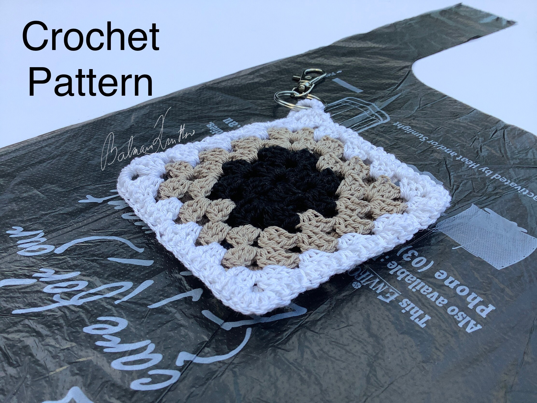 Granny-square 2-roll Poo Bag Holder PDF Crochet Pattern (instant ...