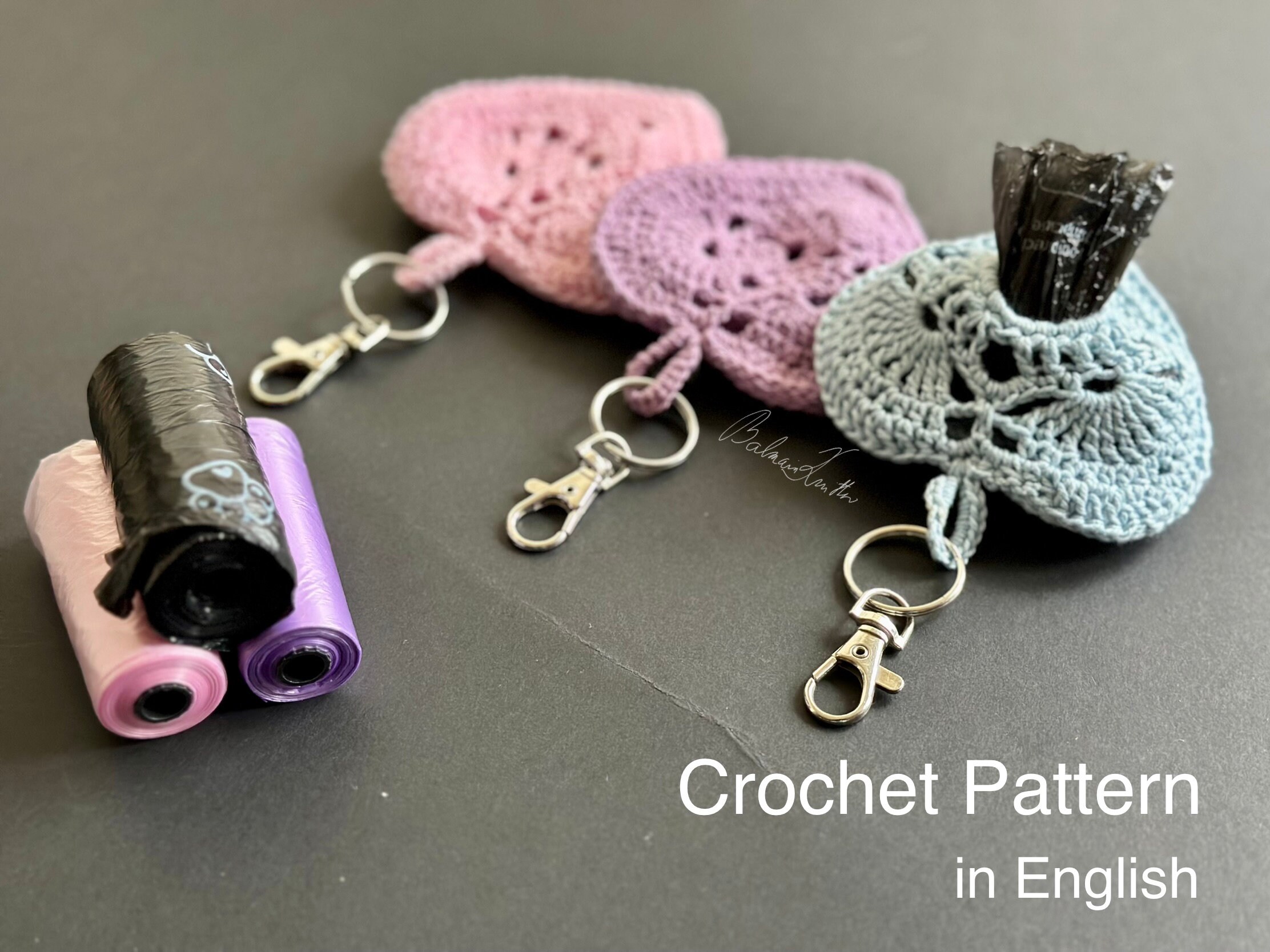 Love-heart Doggy Poo Bag Holder PDF Crochet Pattern (instant Download ...