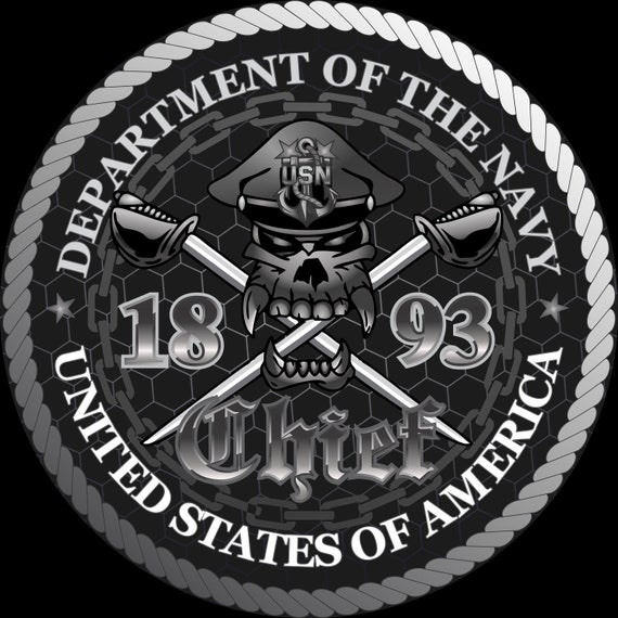 Navy Chief Skull Logo