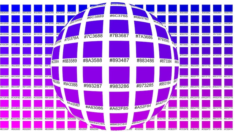 HEX Codes Color Chart Printable Poster Instant Download - Etsy