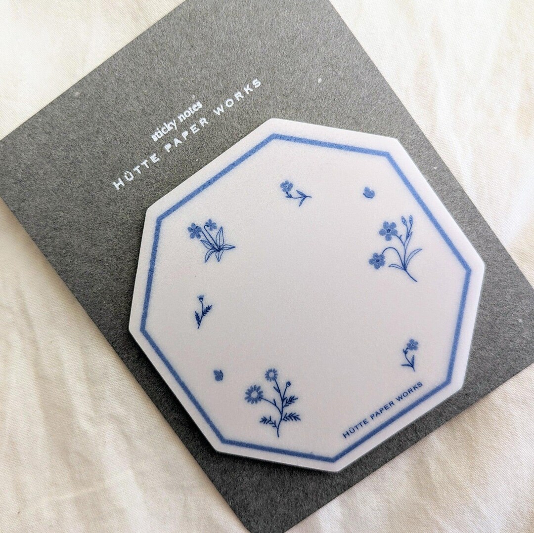 Hutte Paper Works / Tracing Paper Sticky Note -BLUEF LORAL Series - Etsy