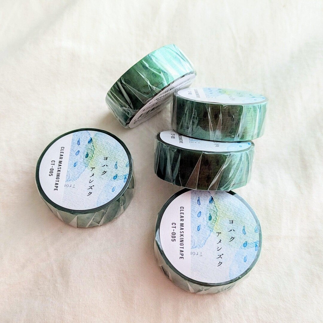 Yohaku Clear Masking Tape -drip of Rain CT-005 - Etsy