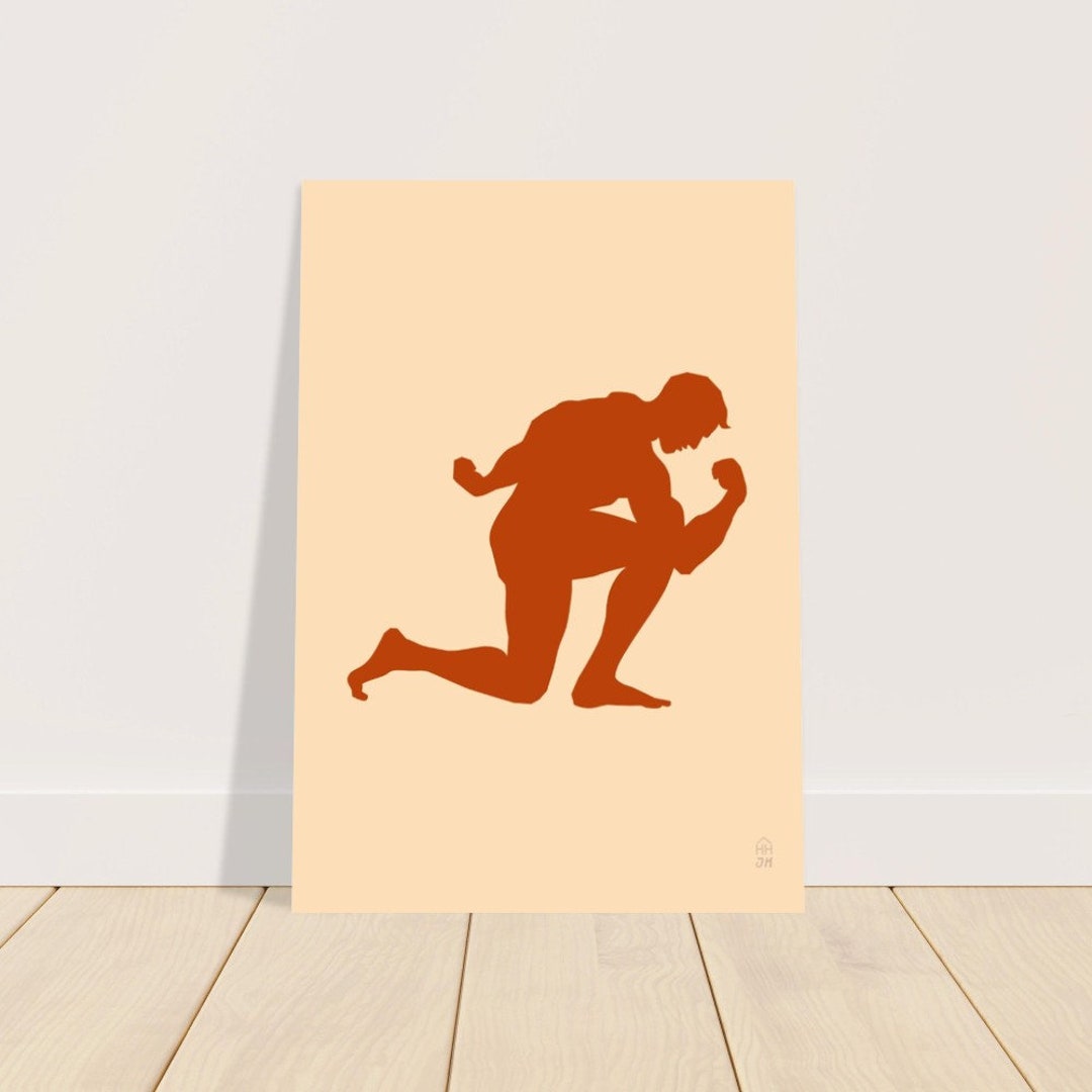 Homoerotic Wall Art, Sexy Male Poster, LGBTQ Print, Minimal ...