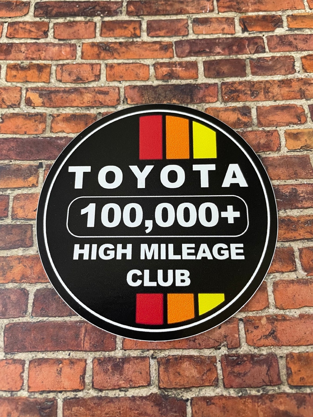 Toyota High Mileage Club Sticker - Etsy