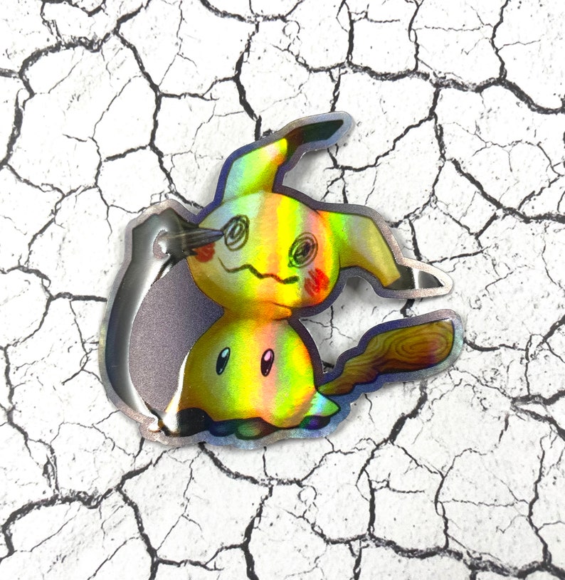 3 Holographic Mimikyu Sticker - Etsy