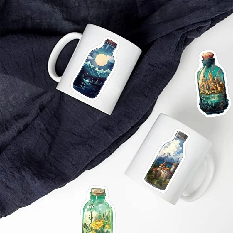 World in a Bottle Aesthetic Sticker Pack RANDOM Vinyl - Etsy