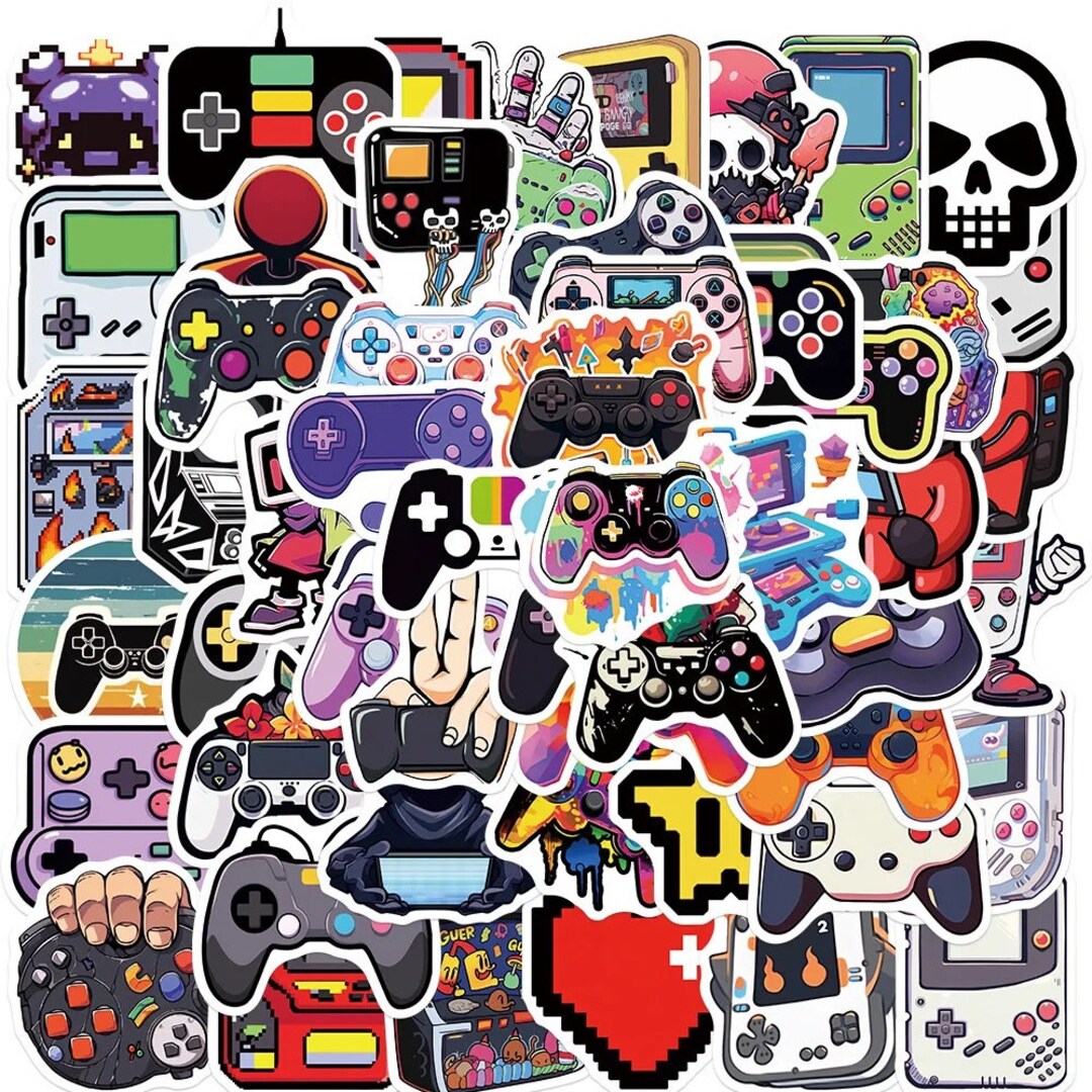 Gamer Sticker Set RANDOM Vinyl Sticker Kindle Stickers Waterbottle ...