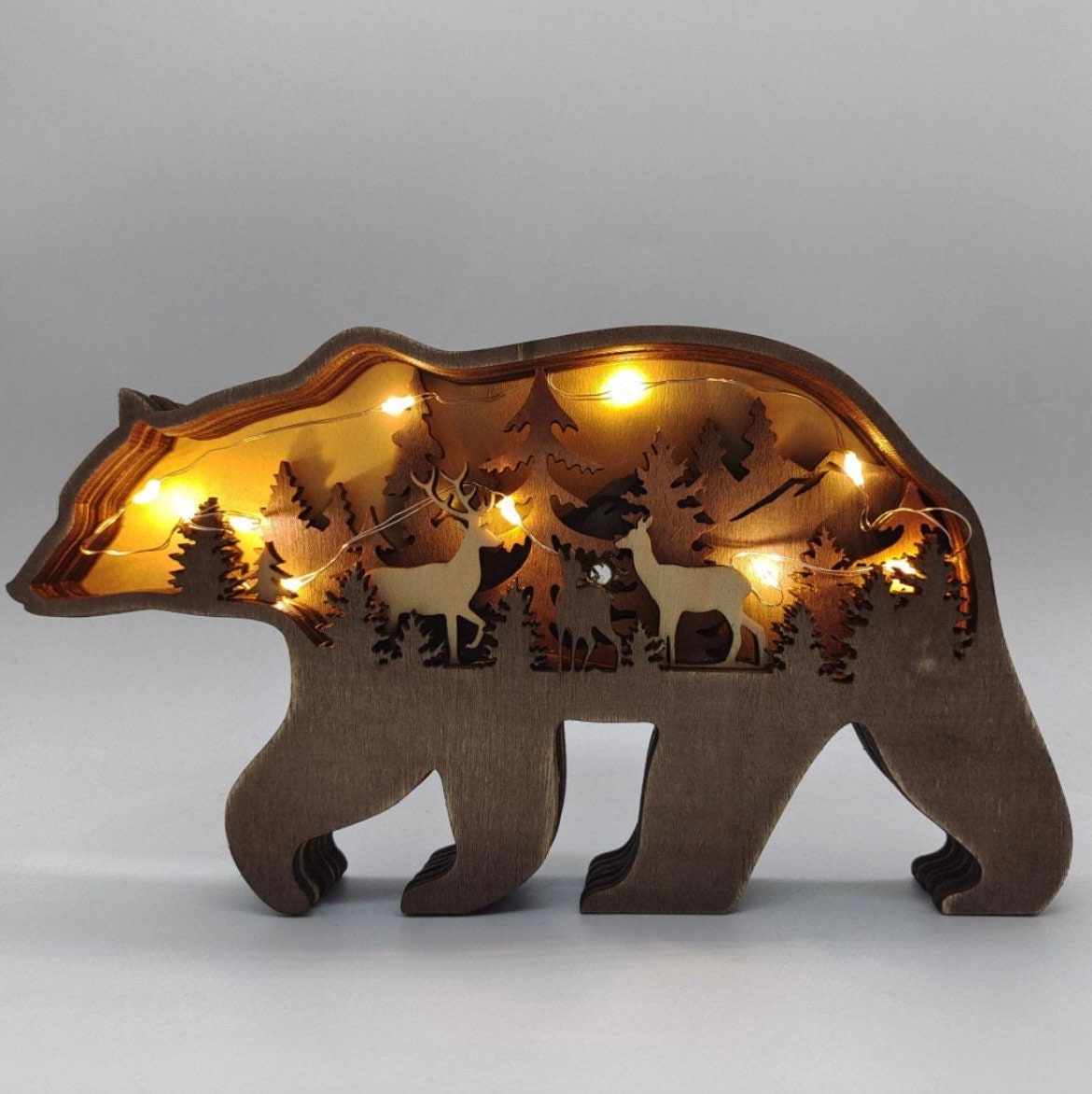 Rustic Bear Decor/farmhouse Decor Bear Statue/decorative Cabin - Etsy