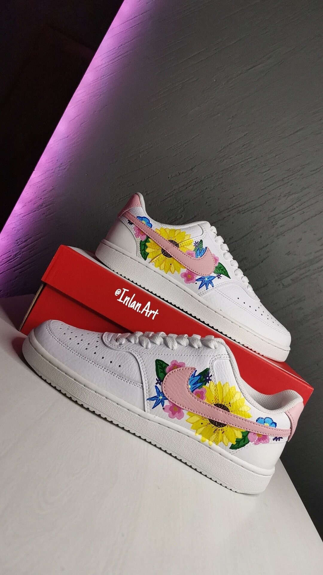 Custom Nike Court Vision Low sunflower - Etsy