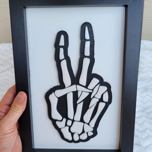 Skeleton Peace and Love Signs, Halloween Decor, Wood and Acrylic Sign ...