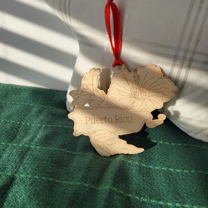 Puerto Rico Wood Ornament, Flor De Maga, Amapola, Christmas Ornament ...
