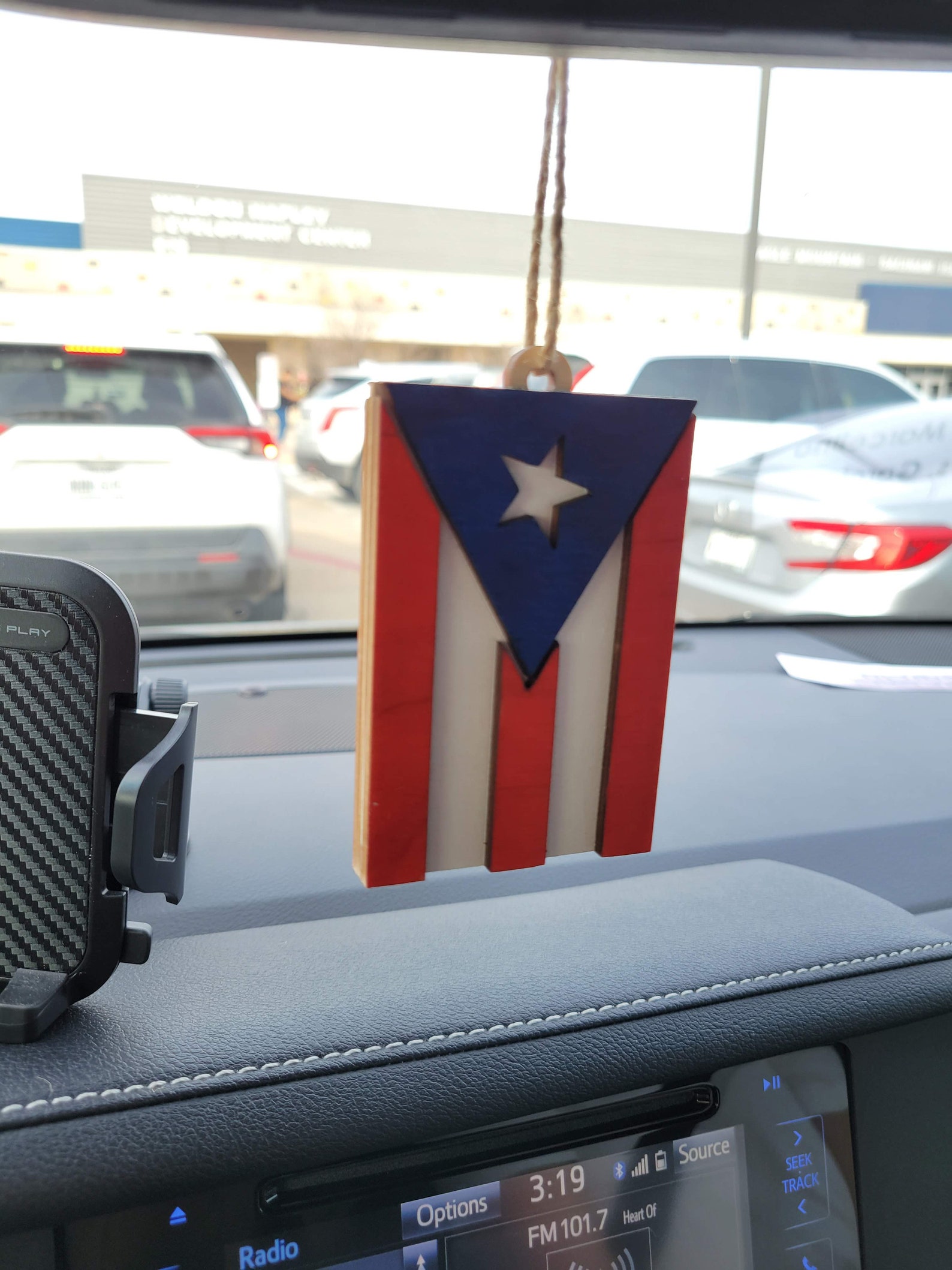 Puerto Rican Flag Rear View Mirror Accessory / Car Hanging - Etsy