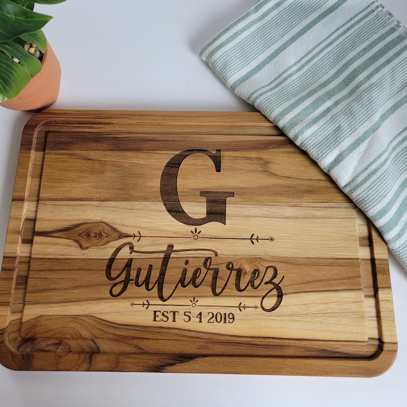 Monogram Cutting Board - Etsy
