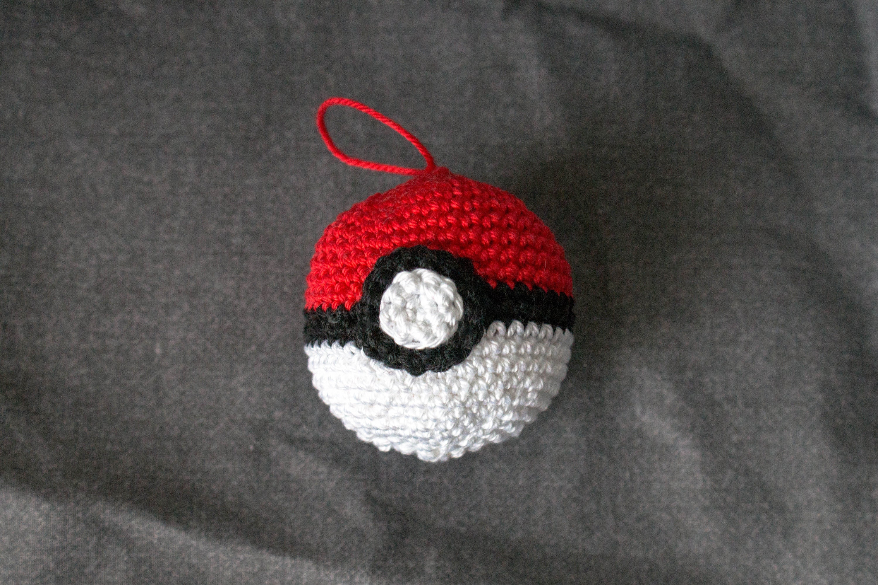 Pokeball Crochet Pattern | Poké Ball Cat Toy or Christmas Ornament ...