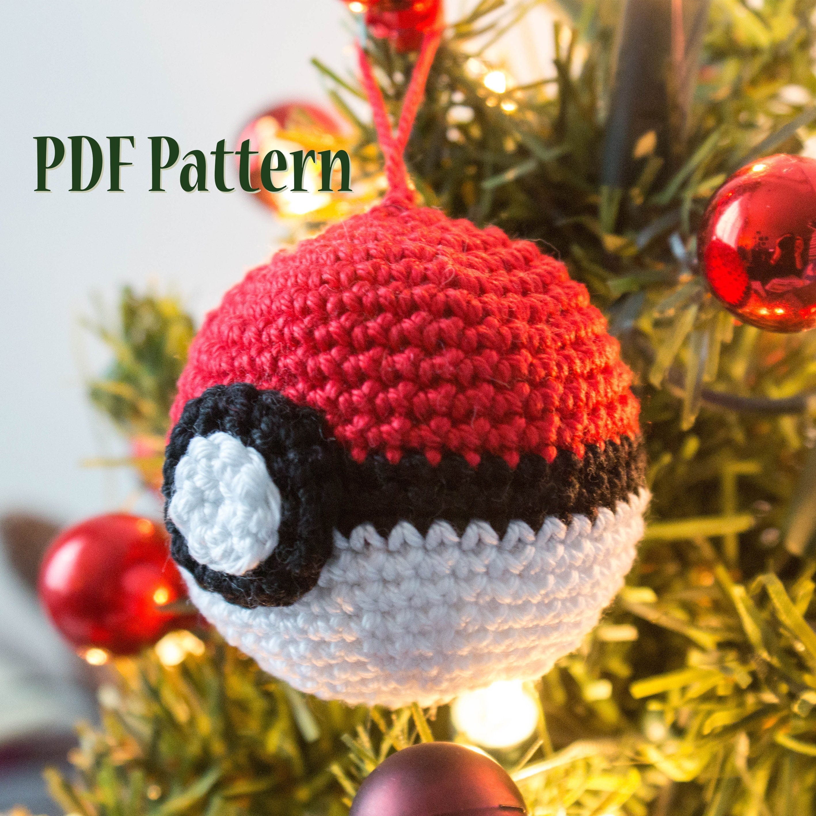 Pokeball Crochet Pattern Poké Ball Cat Toy or Christmas Ornament ...