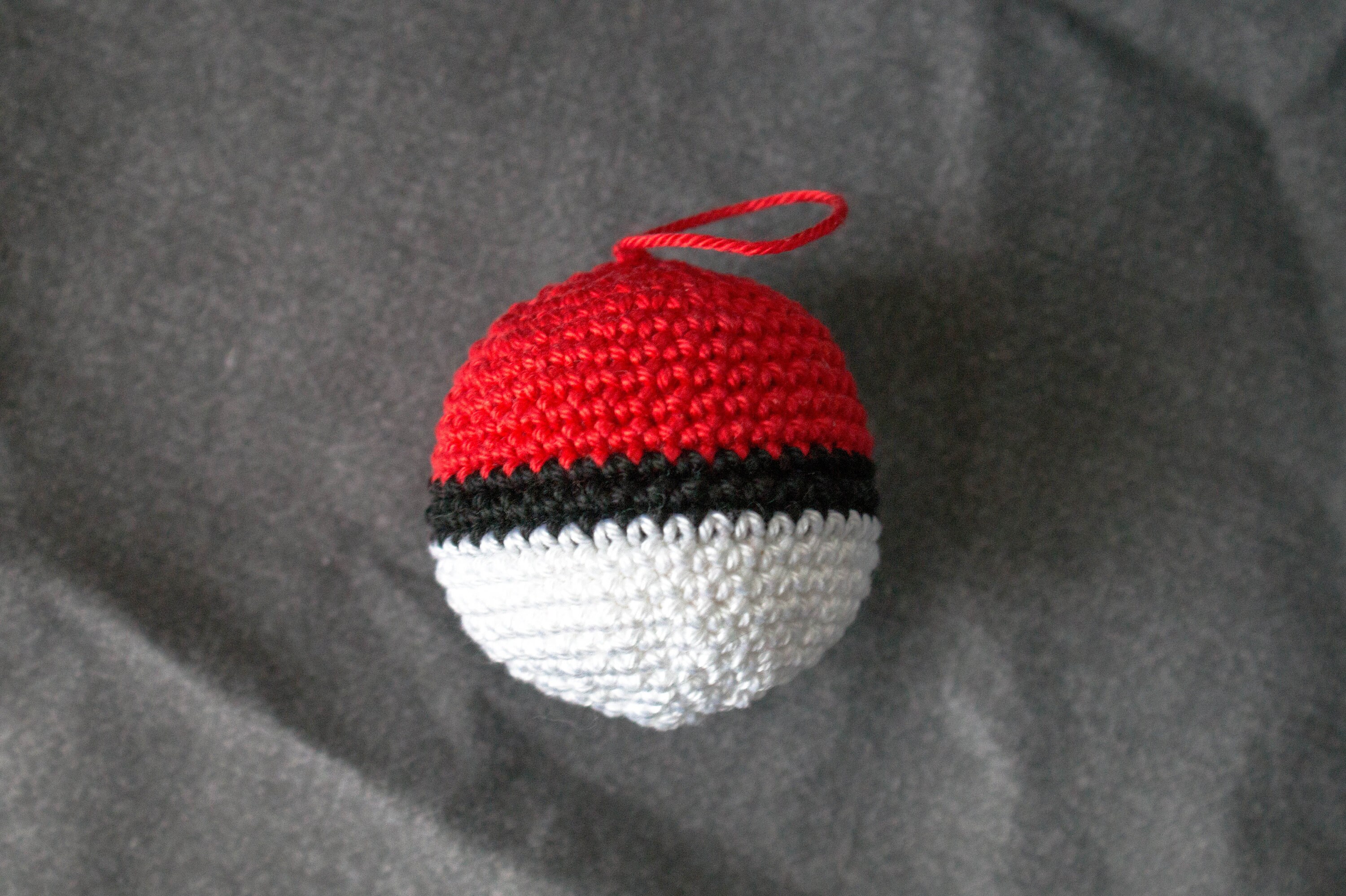 Pokeball Crochet Pattern | Poké Ball Cat Toy or Christmas Ornament ...