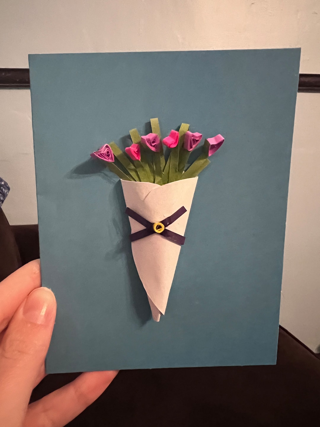 Flower Bouquet Card - Etsy