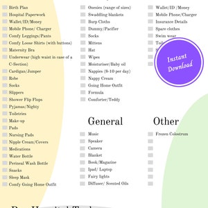 Hospital Birthing Bag Checklist: Must-haves for a Stress-free Delivery ...