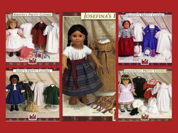 5 American Girl Doll Sewing Patterns Pretty Clothes - Etsy