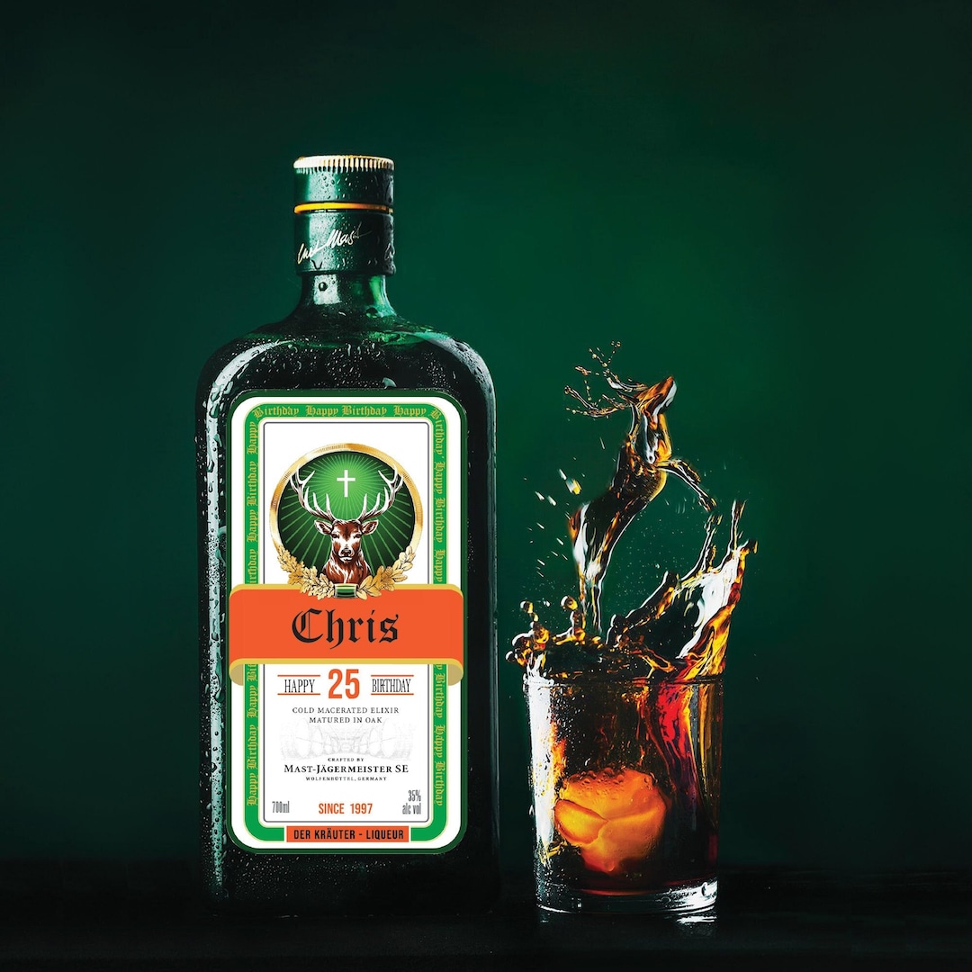 Étiquette numérique Jagermeister personnalisée ÉTIQUETTE NUMÉRIQUE ...