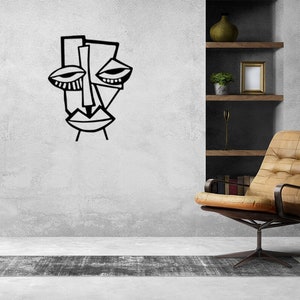 Cartoon Character Wall Decor, Abstract Female Ornament, Cartoon Female ...