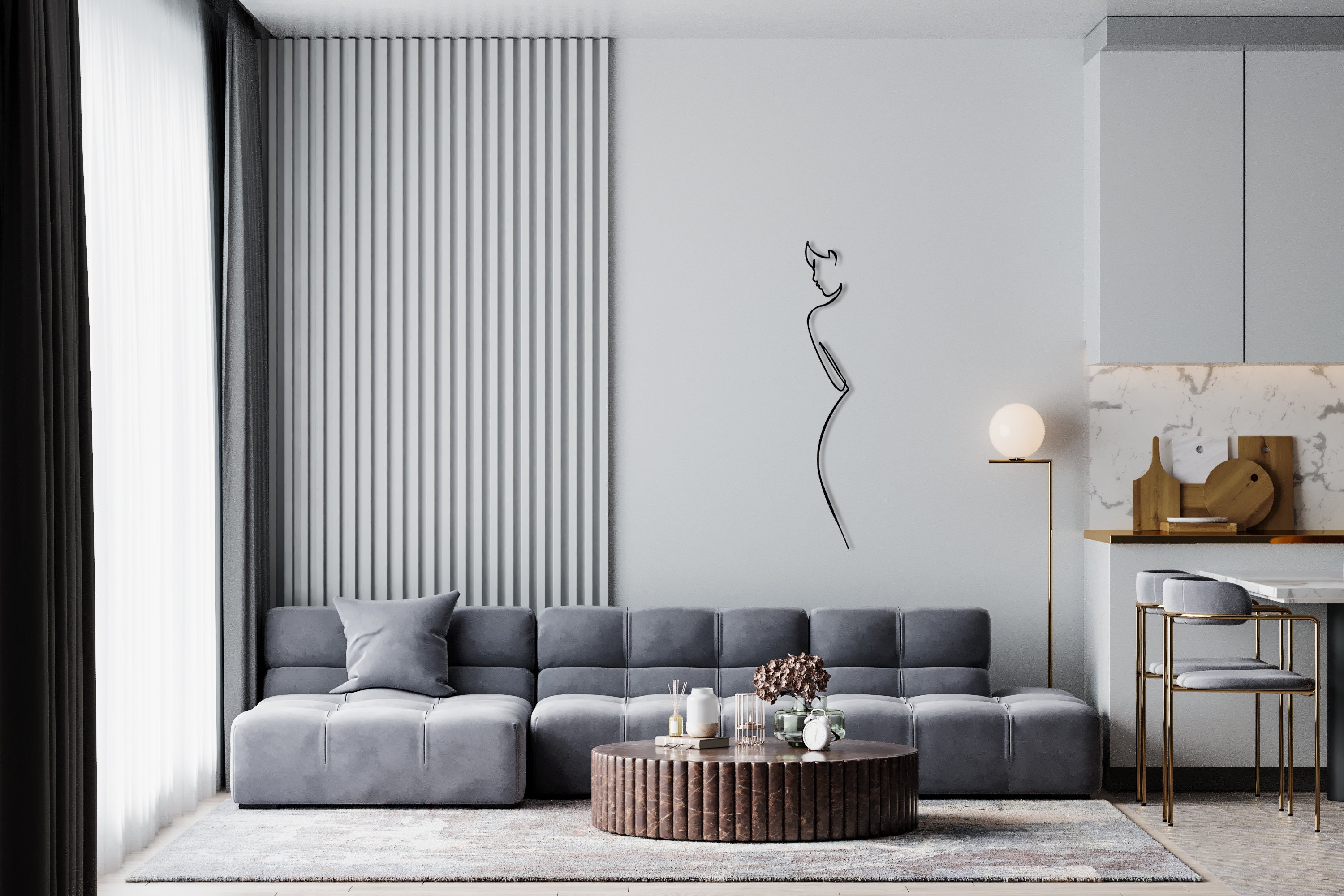 Minimalist Female Body Metal Home Wall Decor housewarming - Etsy Australia
