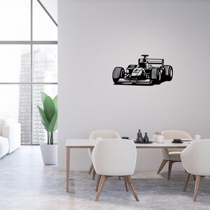 Metal F1 Car Wall Decor, Metal F1 Garage Decor, Large Metal Wall Art ...